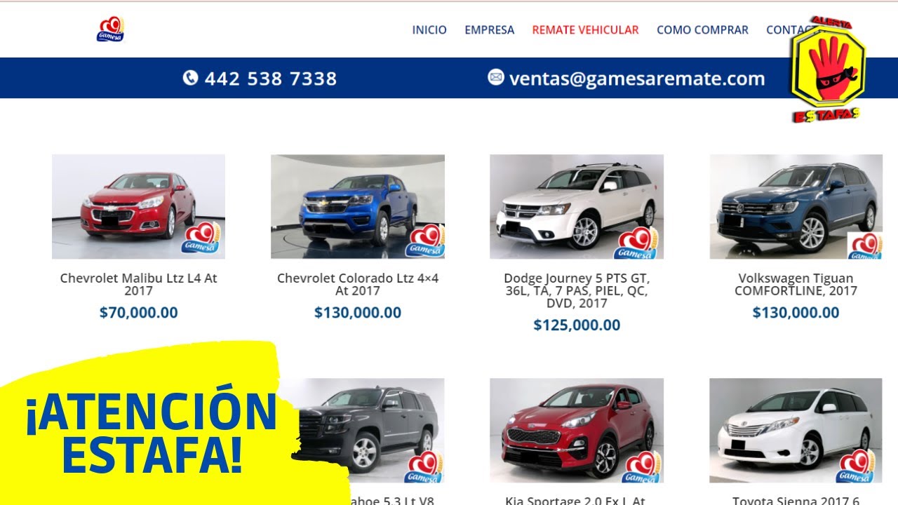 GAMESA REMATES gamesaremate.com REMATE DE AUTOS GAMESA ES ESTAFA ...