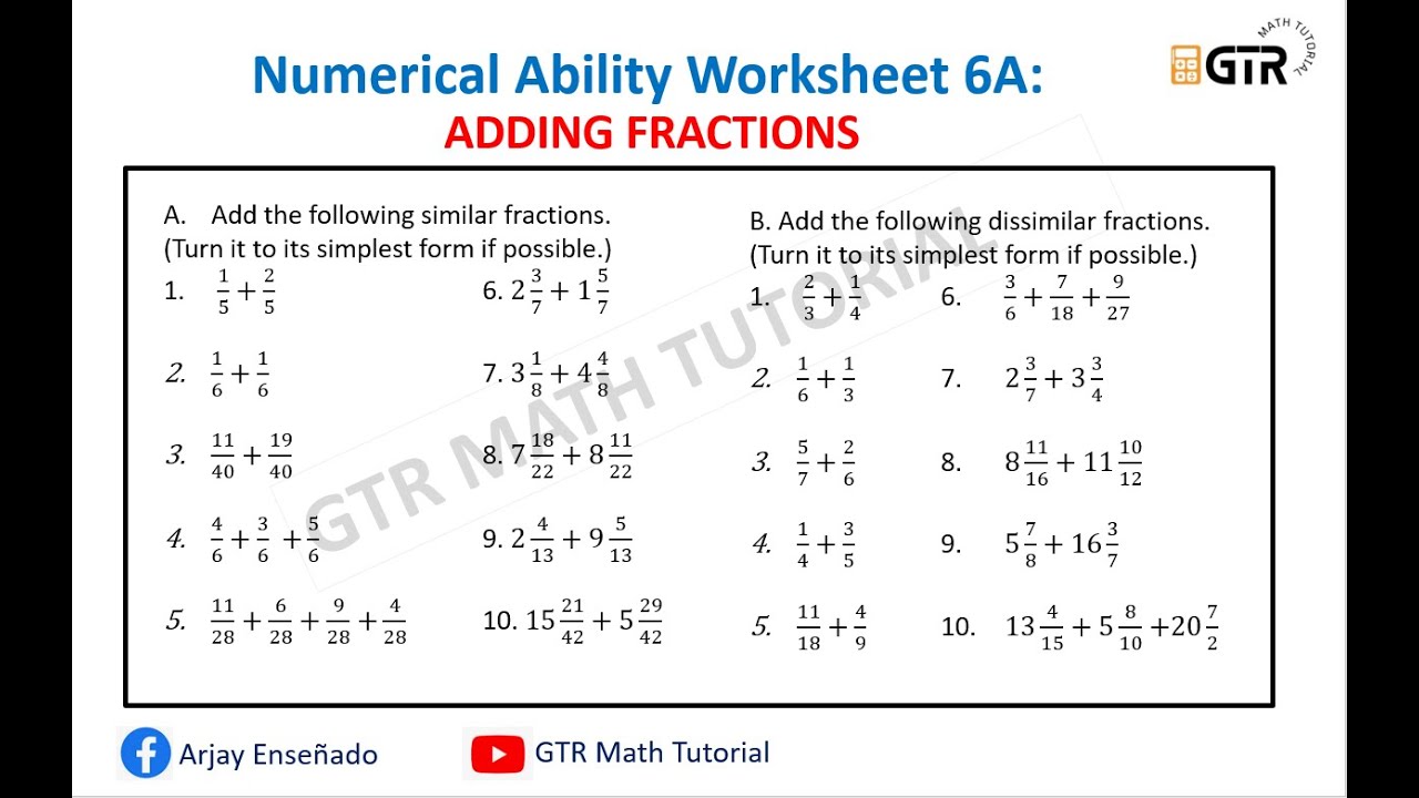Arranging Fractions from least to greatest | Civil Service Exam ...