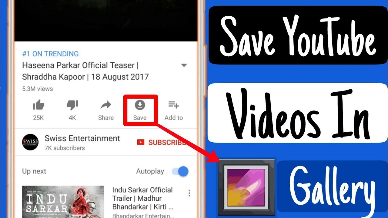 how to save YouTube video to gallery - YouTube