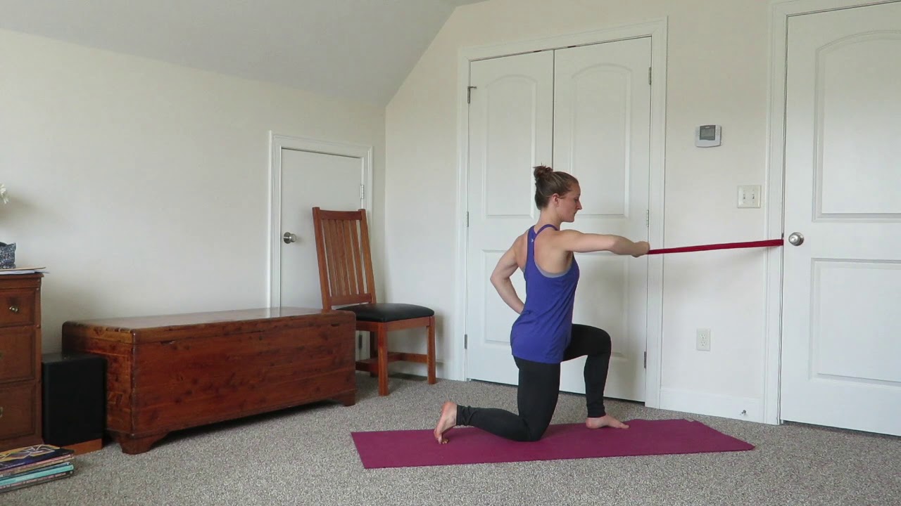 Single arm face pull to U to overhead press-half kneeling - YouTube