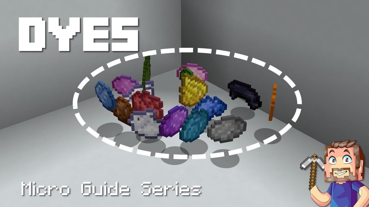 Dyes - Minecraft Micro Guide - YouTube