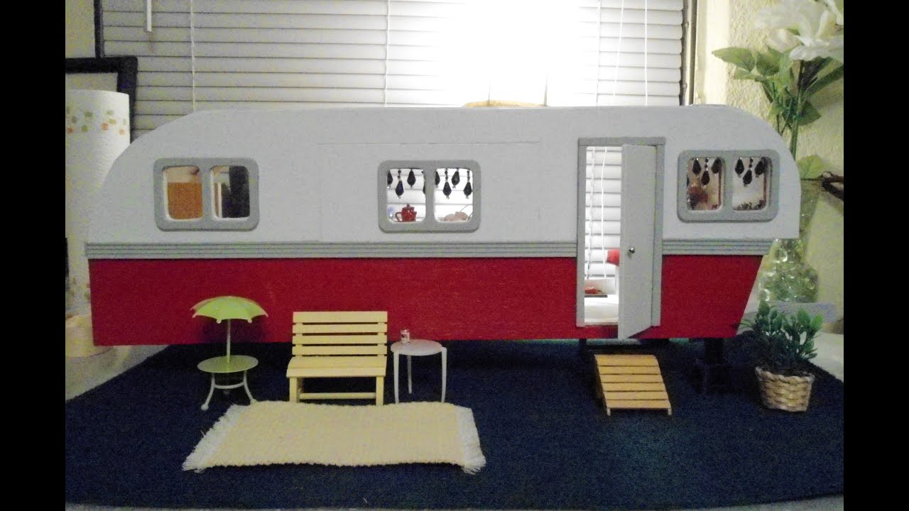 Dollhouse Miniatures - Travel Trailer by Greenleaf - YouTube
