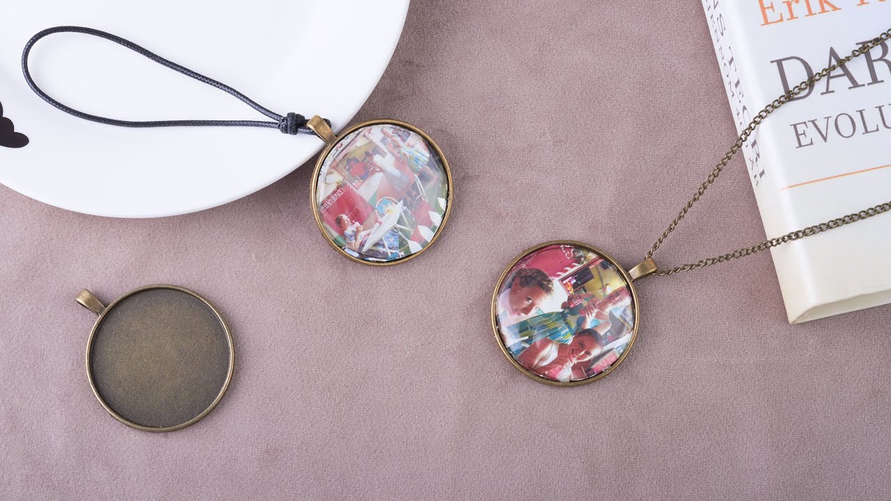 Cabochon Setting DIY Crafts: Necklace and Hanging Decoration ...