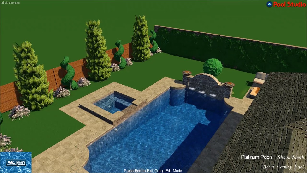 Boyd Family Pool 2-Platinum Pools-Design By Shaun Smith - YouTube