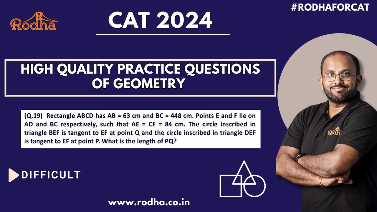 Advance Level Questions of Geometry - 19 I CAT Preparation 2024 ...