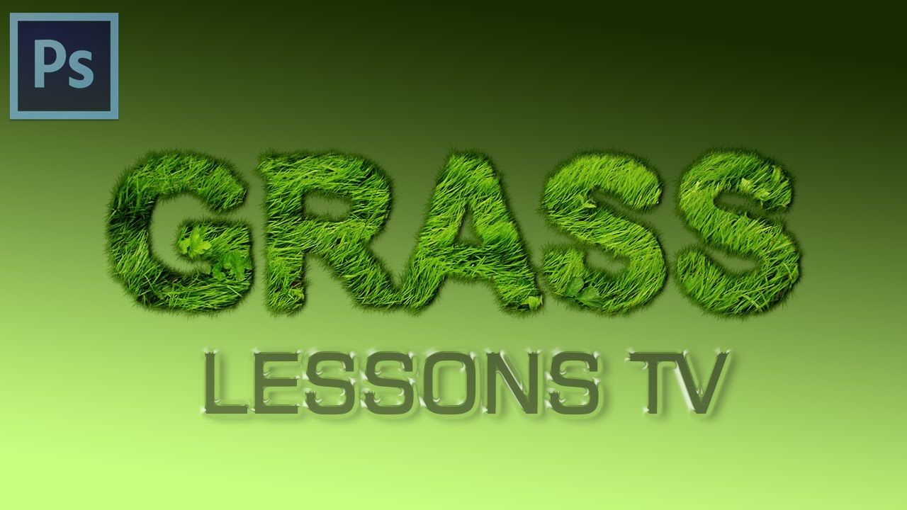 Grass Text Effect in Photoshop - YouTube