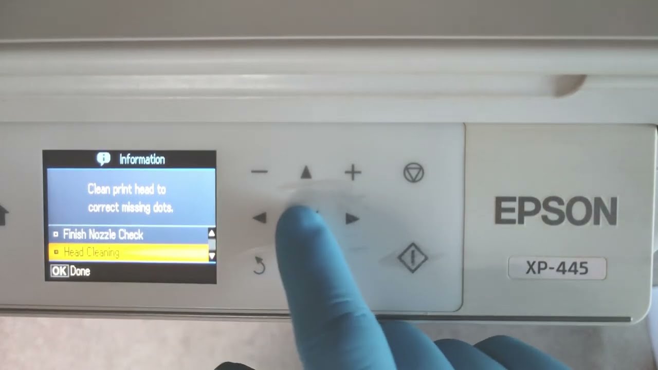 HOW TO PERFORM A PRINTHEAD CLEANING ON EPSON XP-445 - YouTube