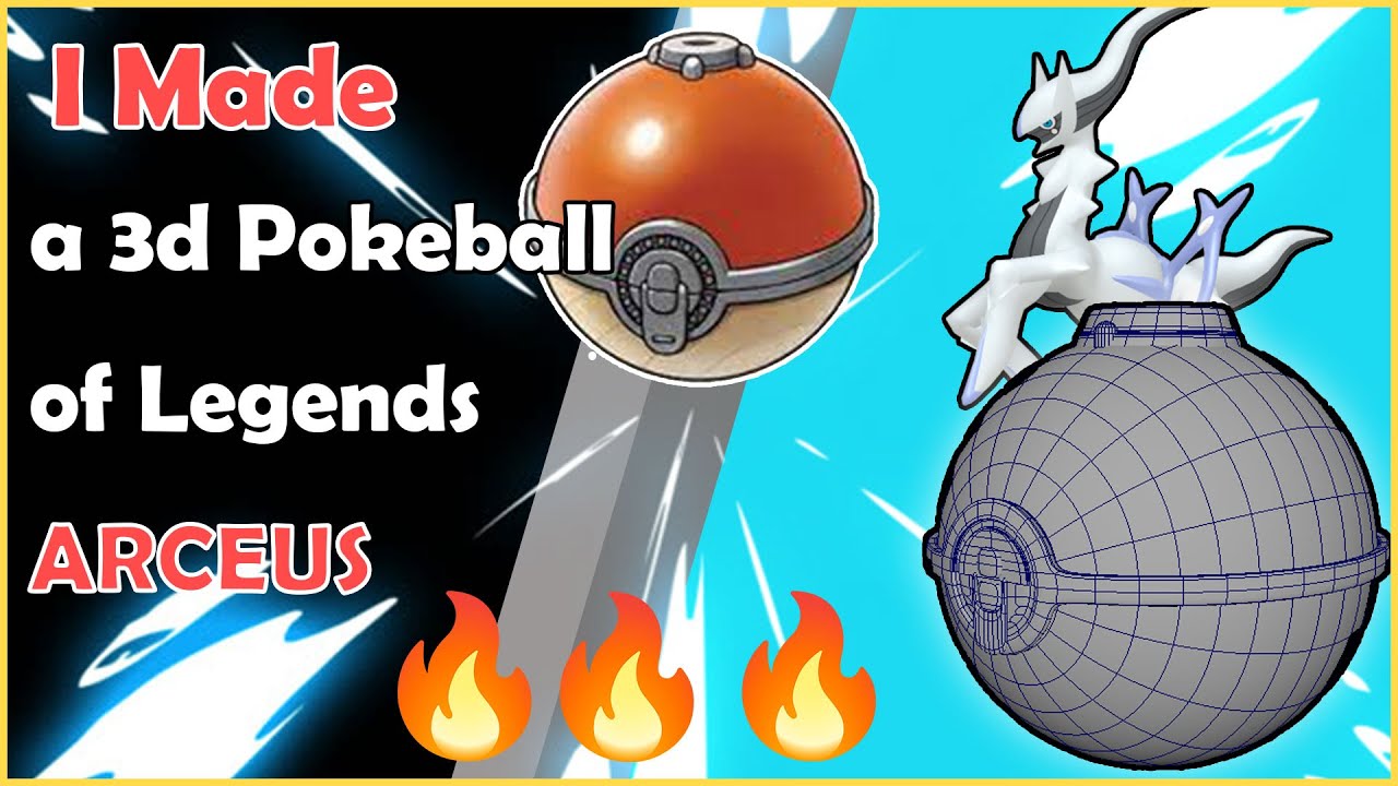 I Made a 3d Pokeball of Pokemon Legends Arceus in Maya 🔥🔥🔥🔥 - YouTube
