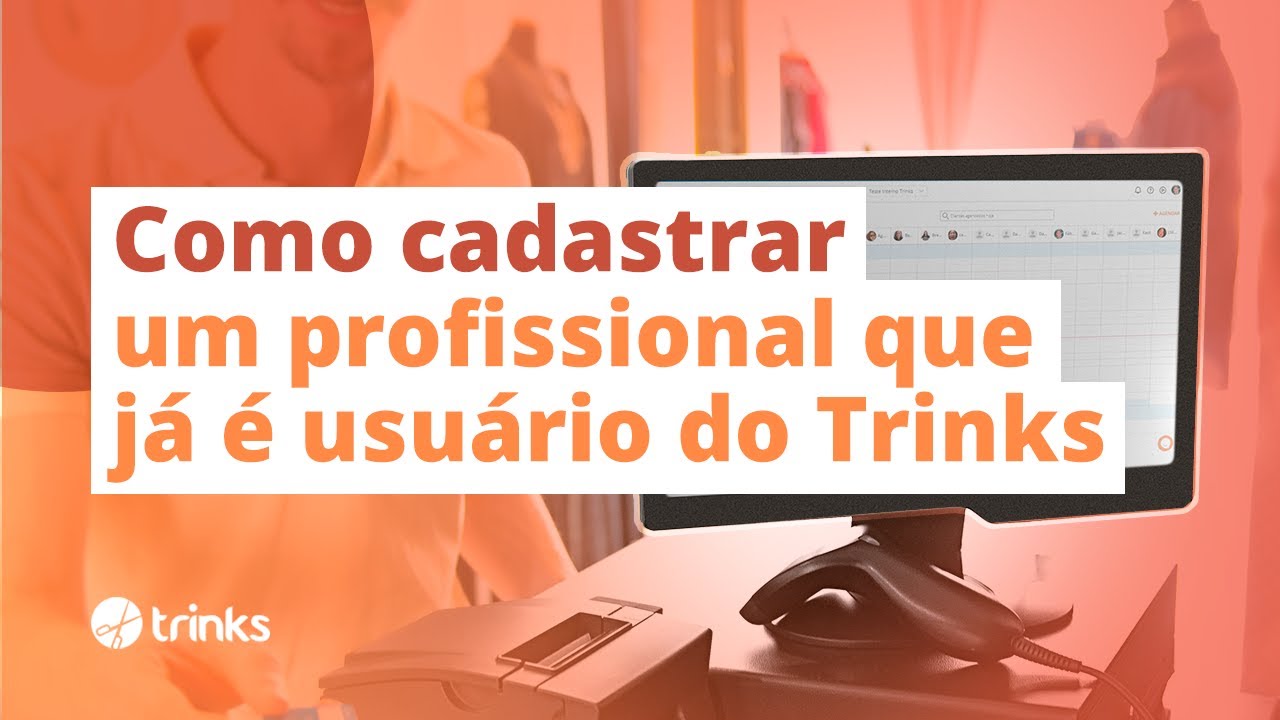 Como cadastrar um profissional que já é usuário no Trinks - YouTube