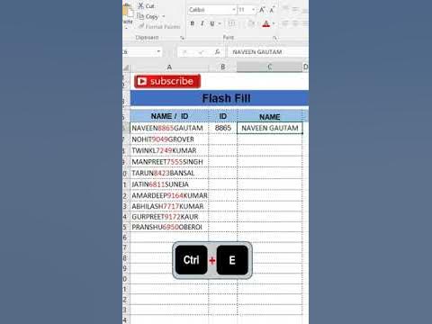 Advance Flash Fill in Excel | How to Use Advance Flash Fill in Excel | How separate from merge ...