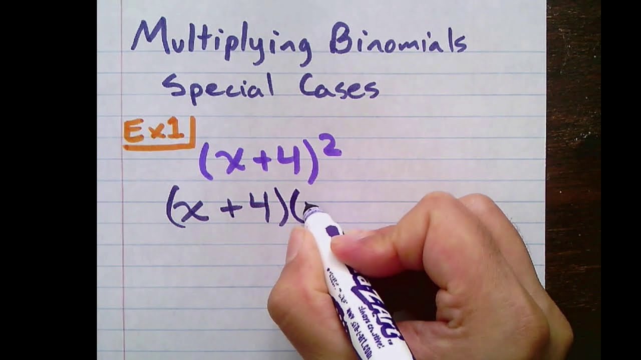 Multiplying Binomials Special Case - YouTube