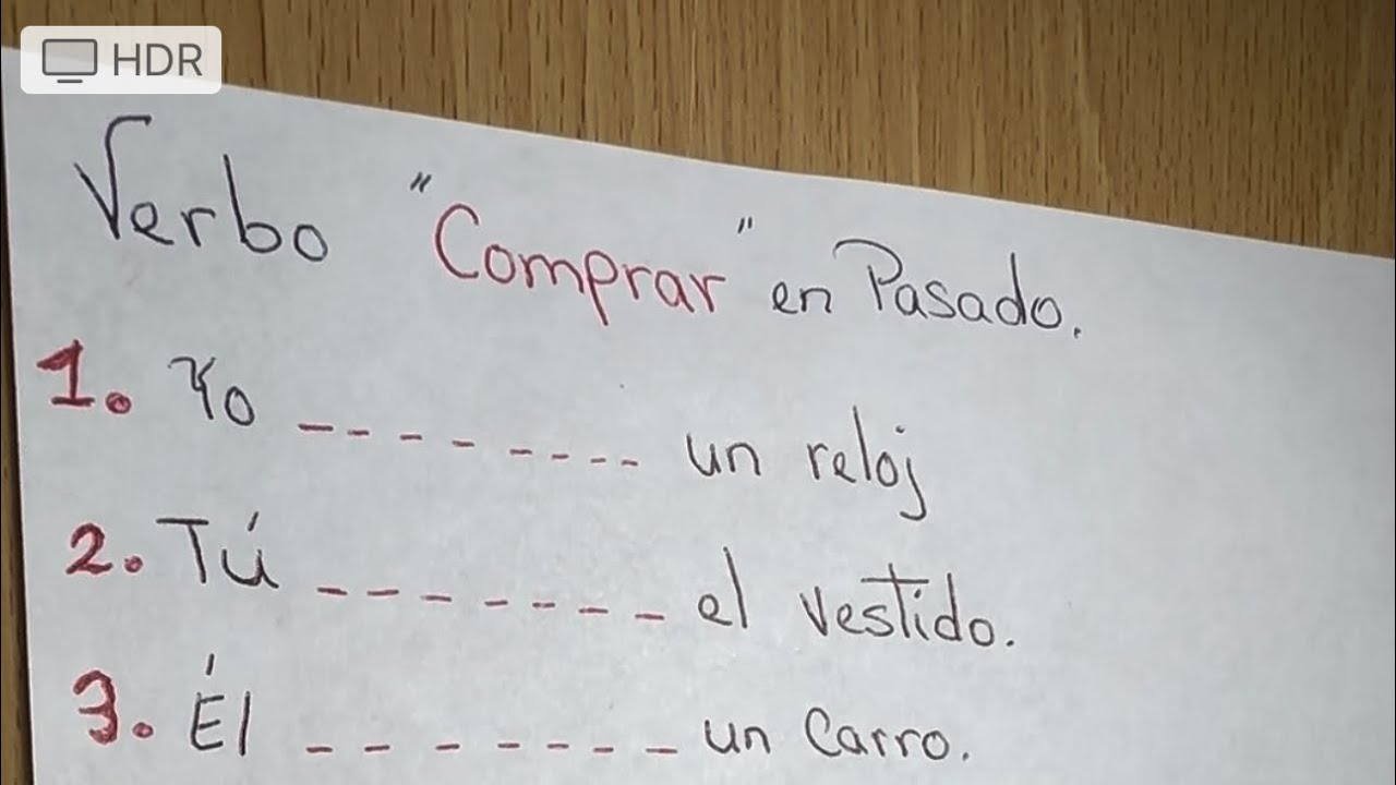 Verbo “Comprar” conjugación en pasado 📝 - YouTube