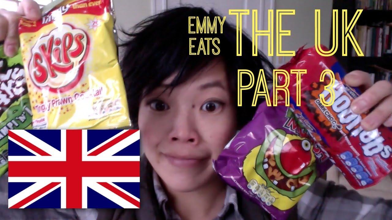 Emmy Eats the U.K. Great Britain | More British snacks & sweets - YouTube