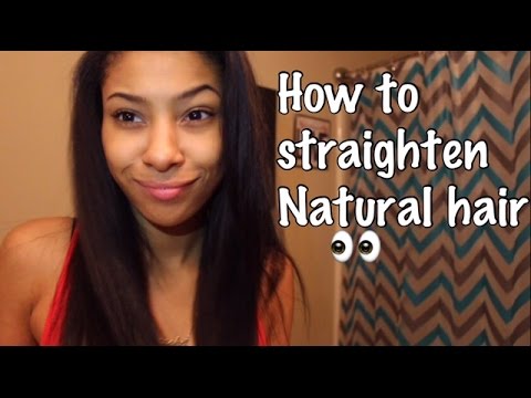 HOW TO STRAIGHTEN NATURAL HAIR EASY| NO FRIZZ - YouTube