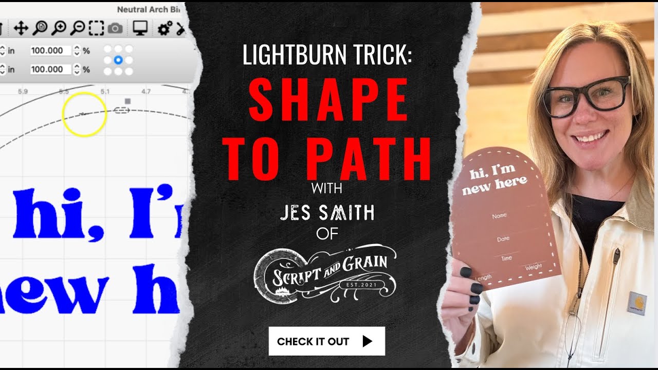 Cool Lightburn Feature to turn your Laser Project up a Notch: Shape to ...