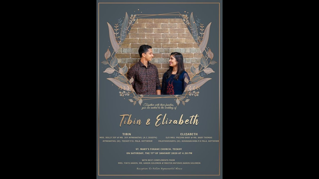 Wedding Live Streaming of Tibin with Elizabeth from St Mary's Forane ...