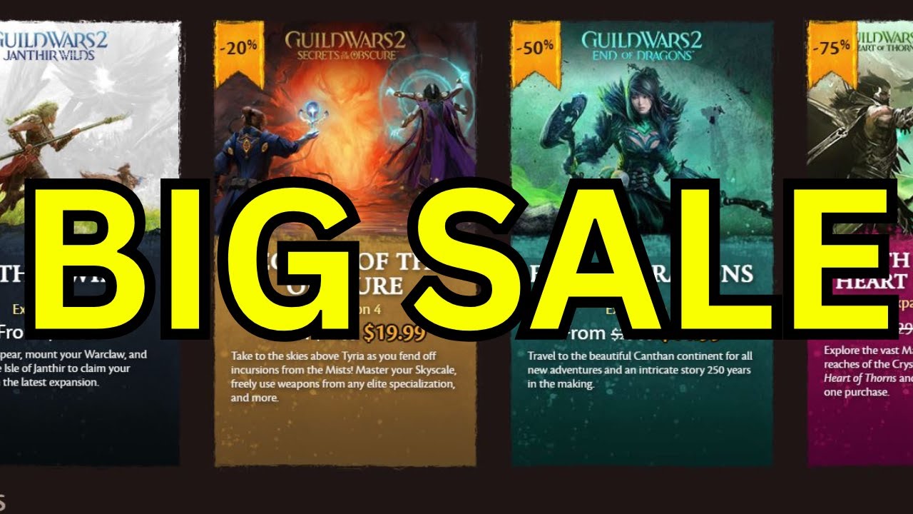 Guild Wars 2 EXPANSIONS Sales up to 75% off - Spring Sale - YouTube