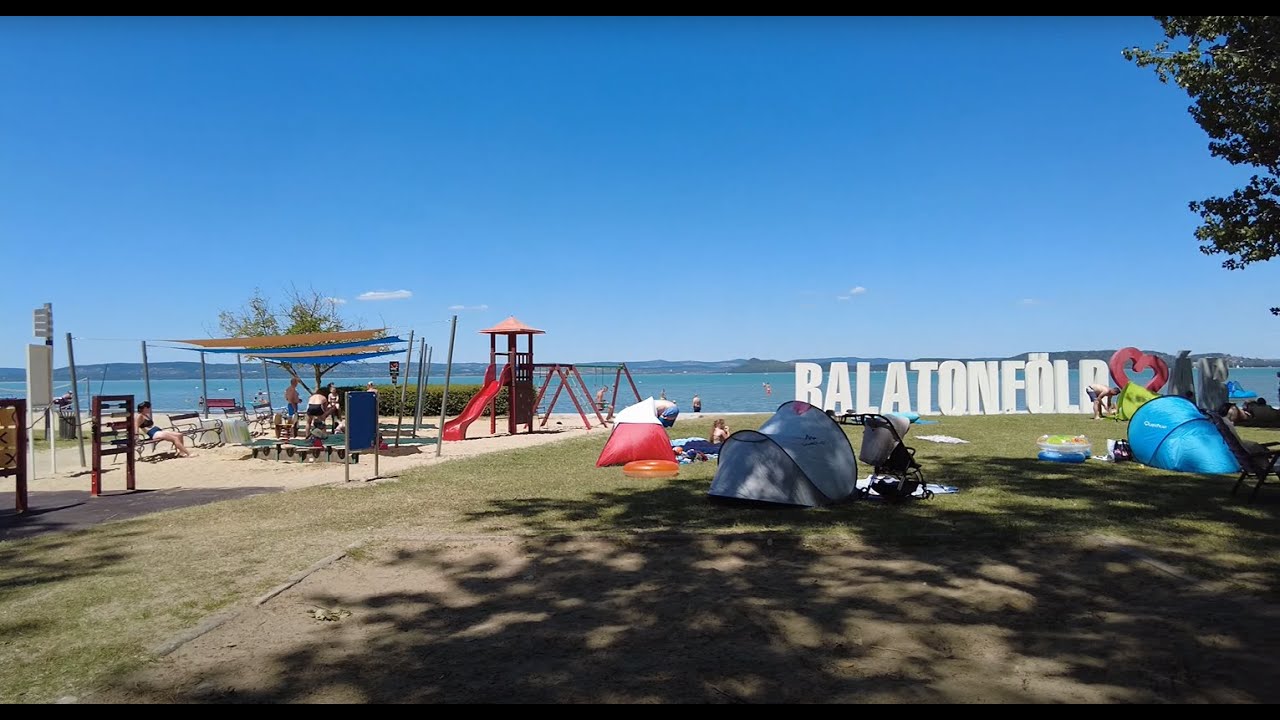 Balatonföldvár - nyugati strand - Balaton 2022 - Hungary [4k Ultra HD ...