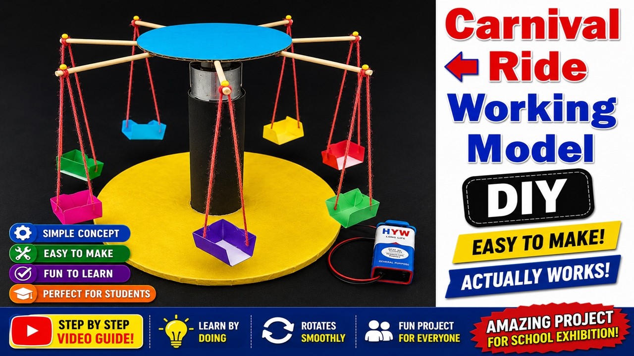 carnival ride working model for science exhibition - diy - merry go ...