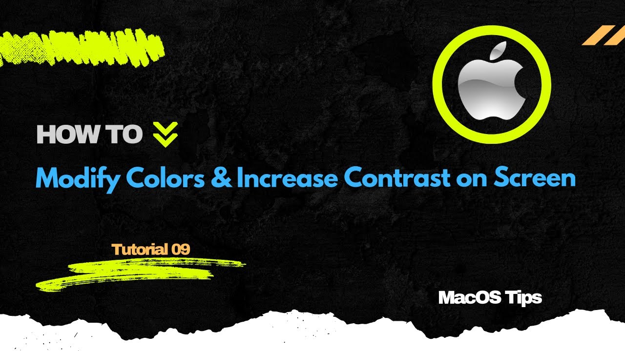 Tutorial 09 | How To Modify Colors & Increase Contrast on Screen ...