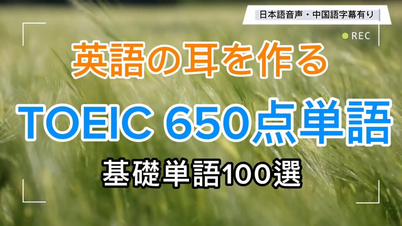英語の耳を作る TOEIC650点 基礎単語100選 ｜TOEIC托业650分 100个基本单词 ｜多益650分100個基礎単字｜100TOEIC 650 points 100 basic ...