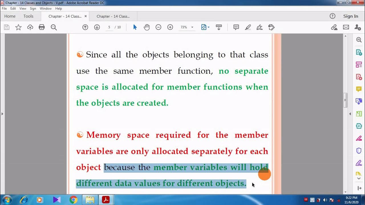 Memory Allocation of Objects with an Example Program. - YouTube