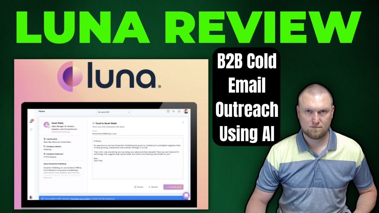 Luna Review: Use AI to email B2B leads automatically - YouTube