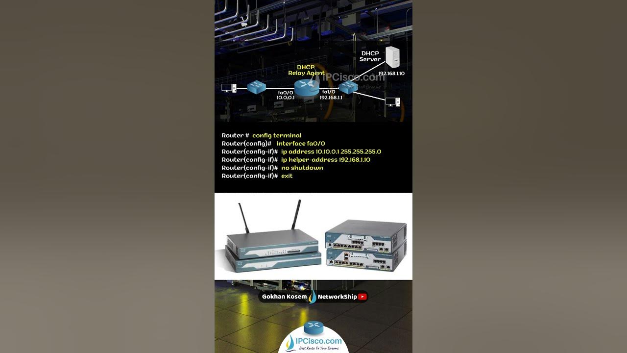 Cisco DHCP Relay Agent Configuration Example..! | FREE CCNA 200-301 Shorts | IPCisco.com - YouTube