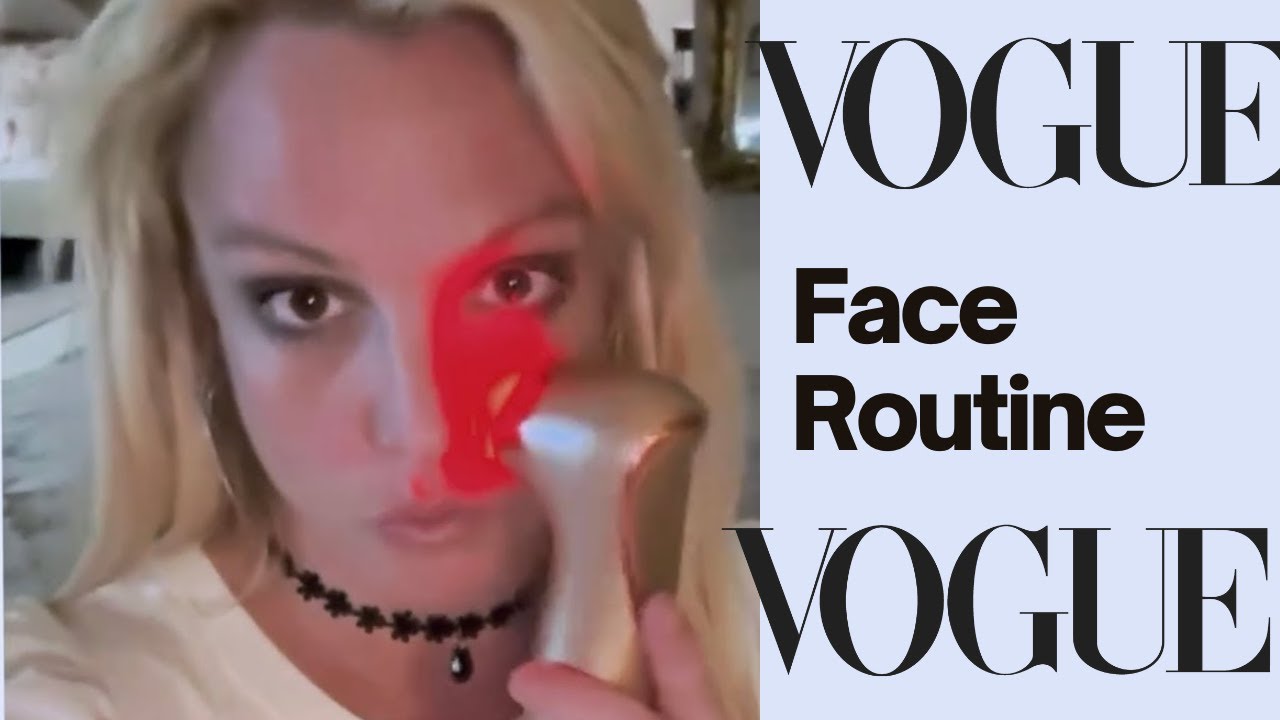Britney Spears Vogue Face Routine - CHANEL SUBLIMAGE/Ice Roller for ...