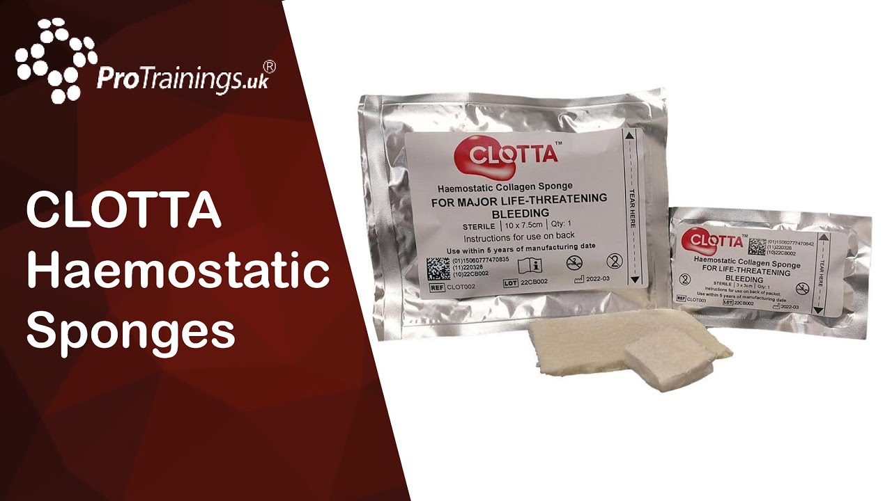 CLOTTA Haemostatic sponges to treat catastrophic bleeding - YouTube