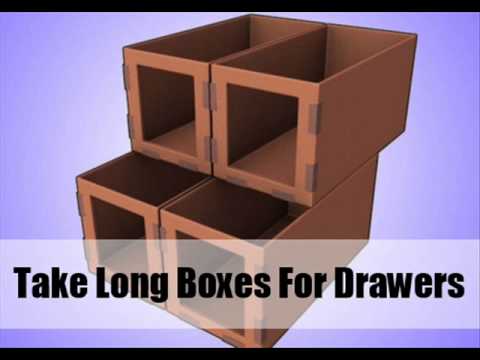 How to Make a Storage System With Cardboard Box - YouTube