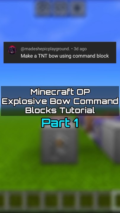 Minecraft OP Explosive Bow Tutorial with Command blocks (Bedrock) - Part 1 #shorts - YouTube