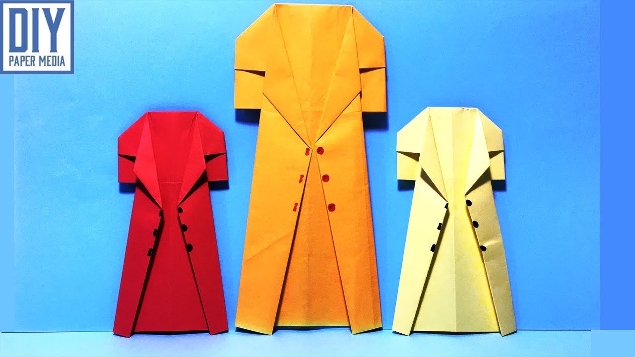 How to make a dress origami paper | DIY dress paper tutorials | Paper ...