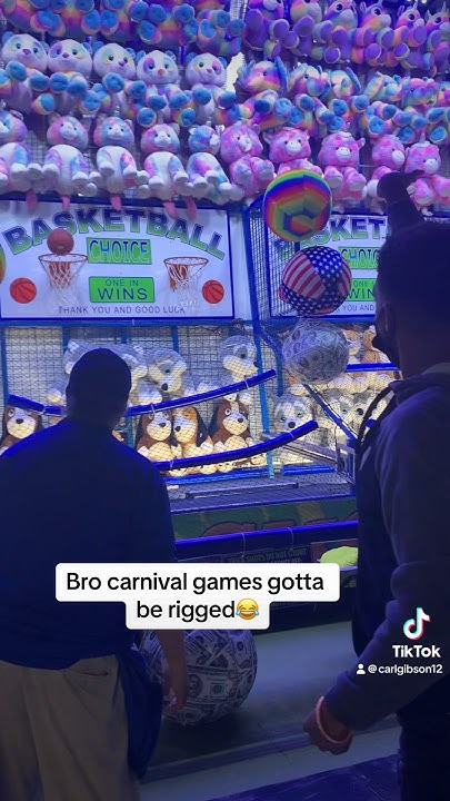 Carnival Basketball Games are Rigged lol😂 #basketball #arcadebasketball #basketballplayer # ...