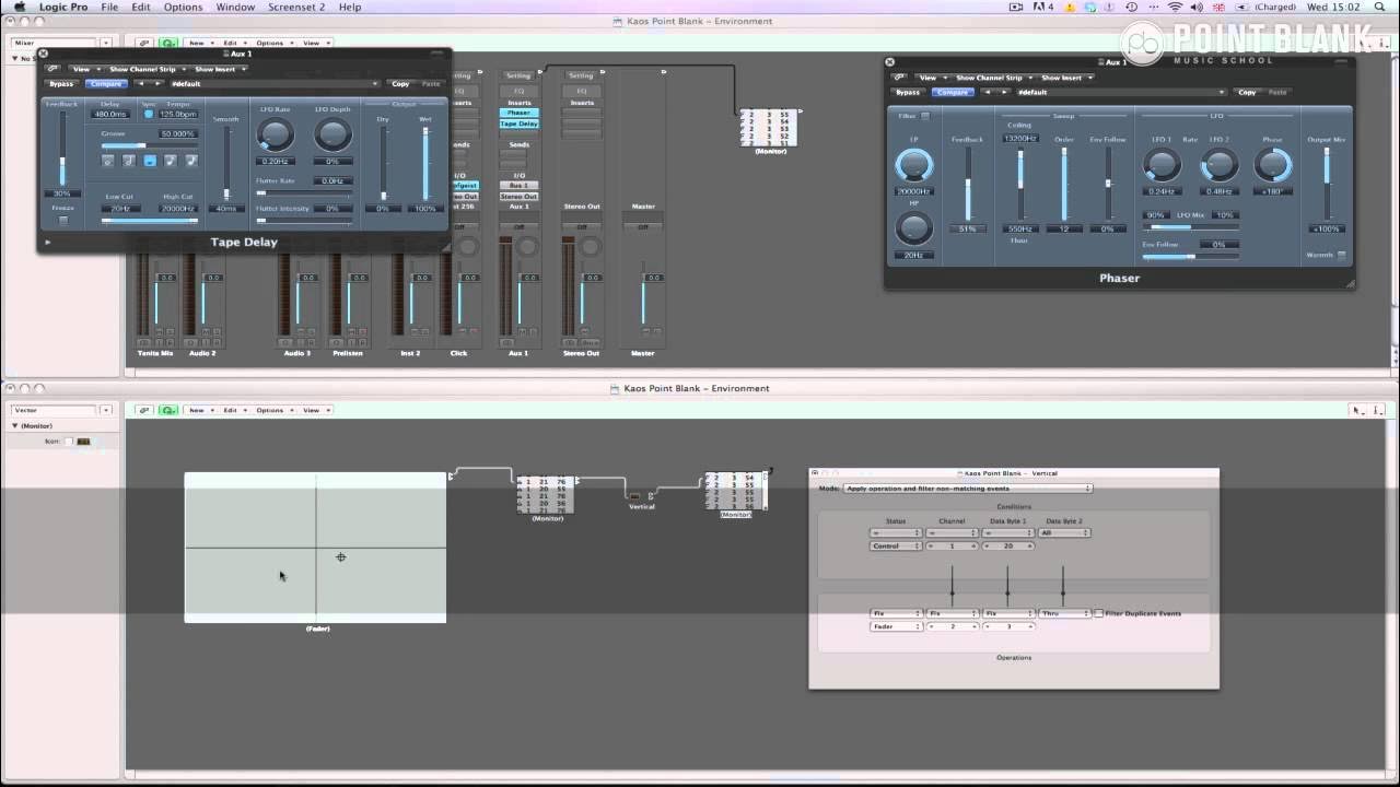Logic Environment Tutorial - Create Kaoss Pad style X-Y Fader Effects Unit - YouTube