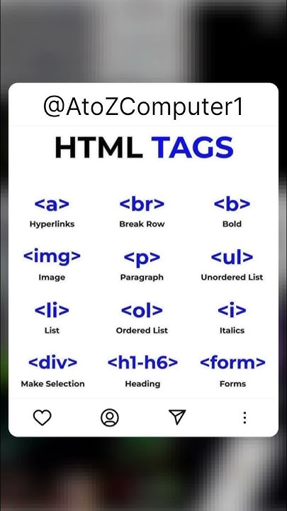 HTML Tags - YouTube