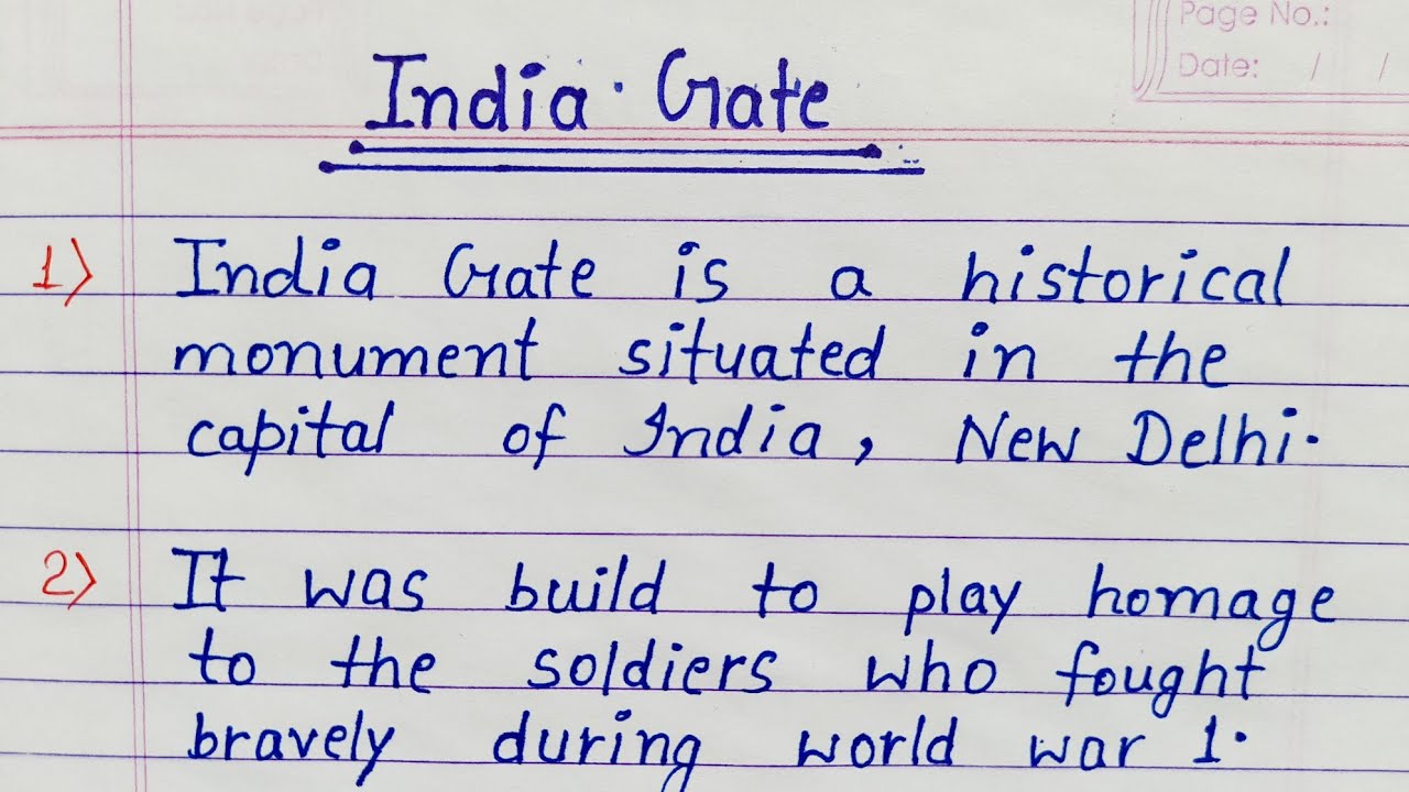 10 Lines On India Gate In English Essay About India Gate In English 10-lines-on-india-gate-in-english-essay-about-india-gate-in-english