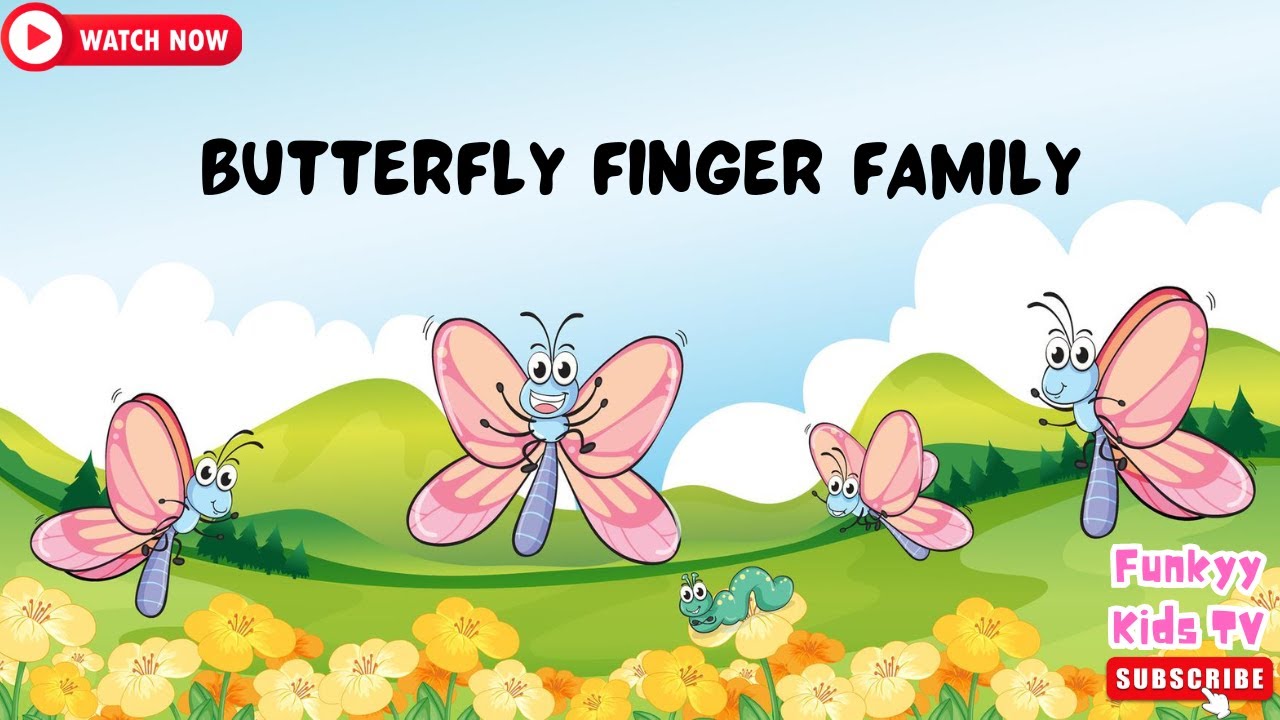 Butterfly Finger Family Song| Happy Song for Children| Nursery Rhymes ...