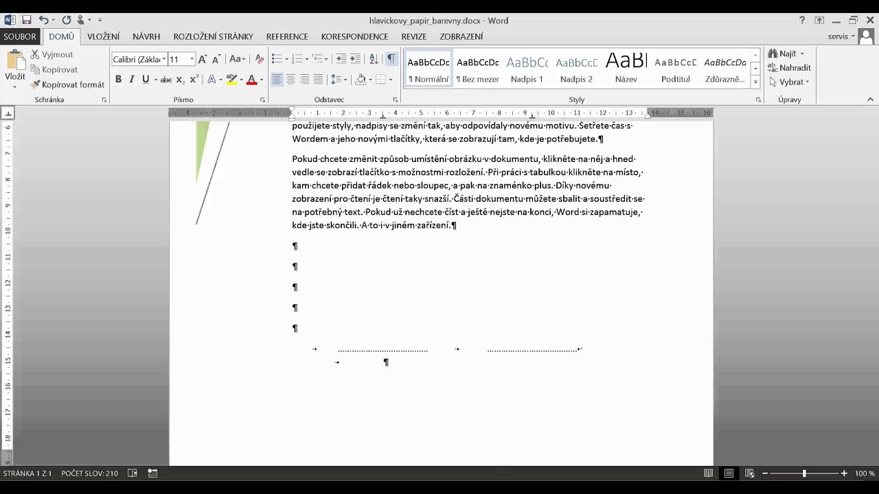 MS Word - podpisové linky pomocí tabulátorů - YouTube