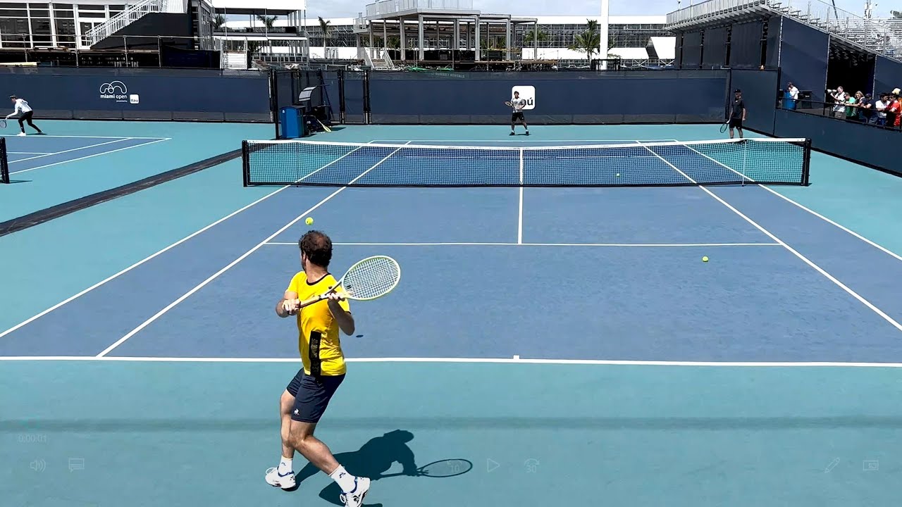 Richard Gasquet Backhand Drill - Court Level [4K 60fps] - YouTube