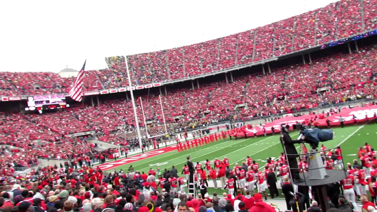 OSUMB Pregame Michigan Team enters field and National Anthem OSU vs ...