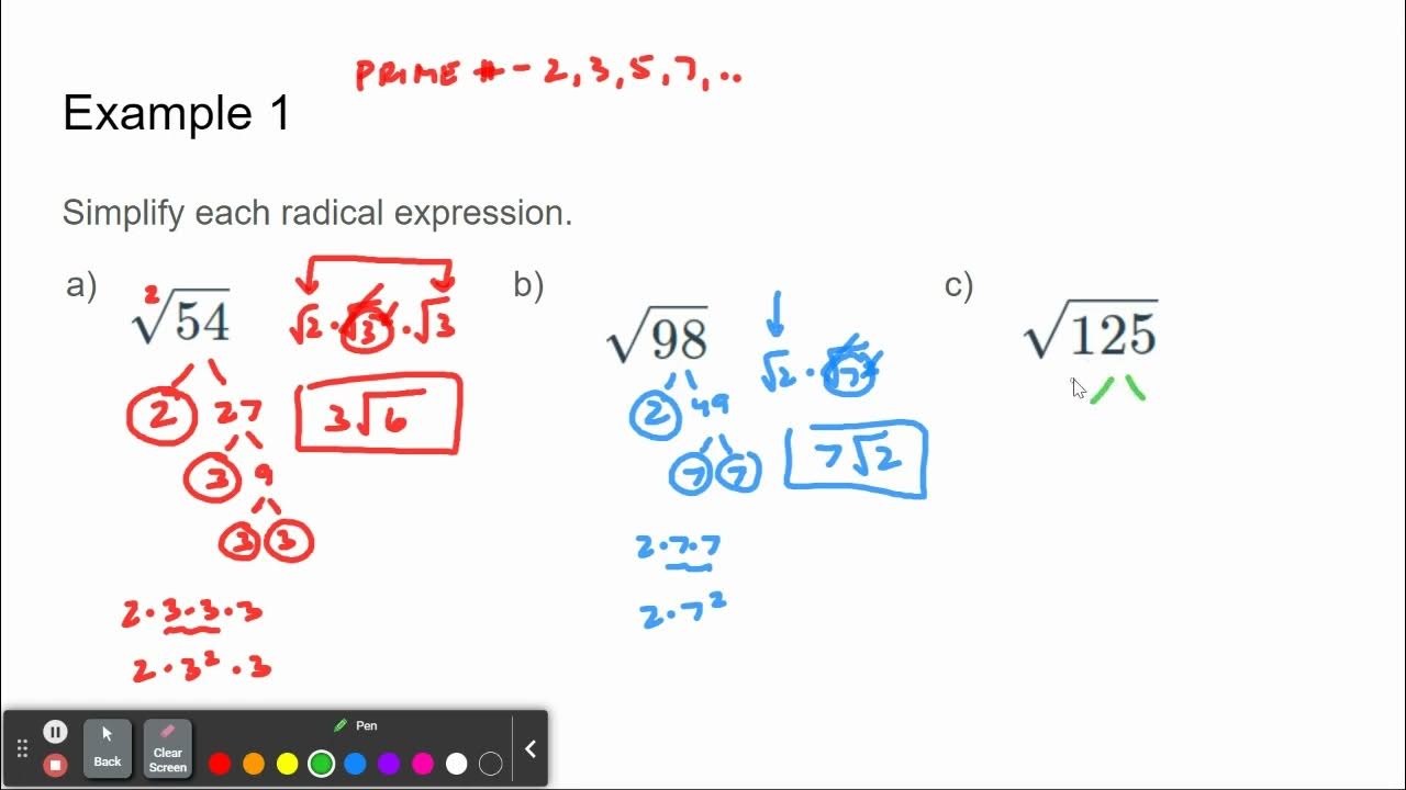 alg - solving quad with square roots #1 - YouTube