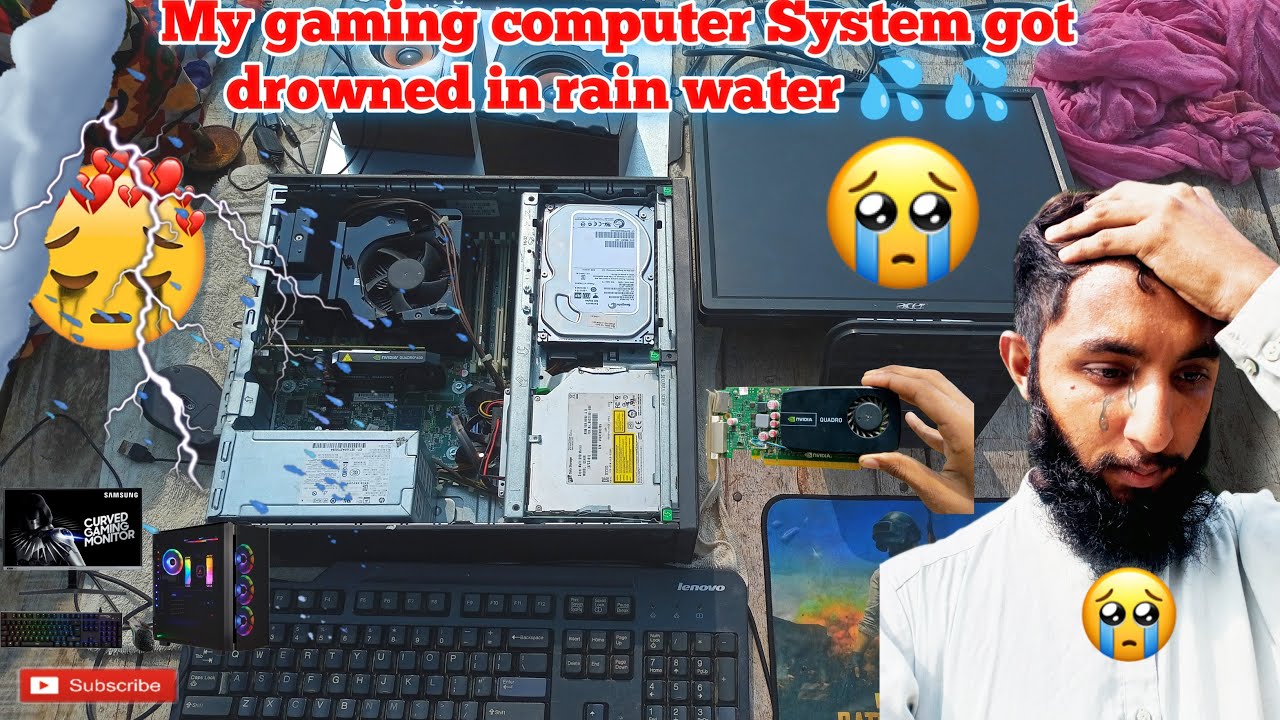 My Gaming computer Got drowned into rain water 😢#gaming #viral - YouTube