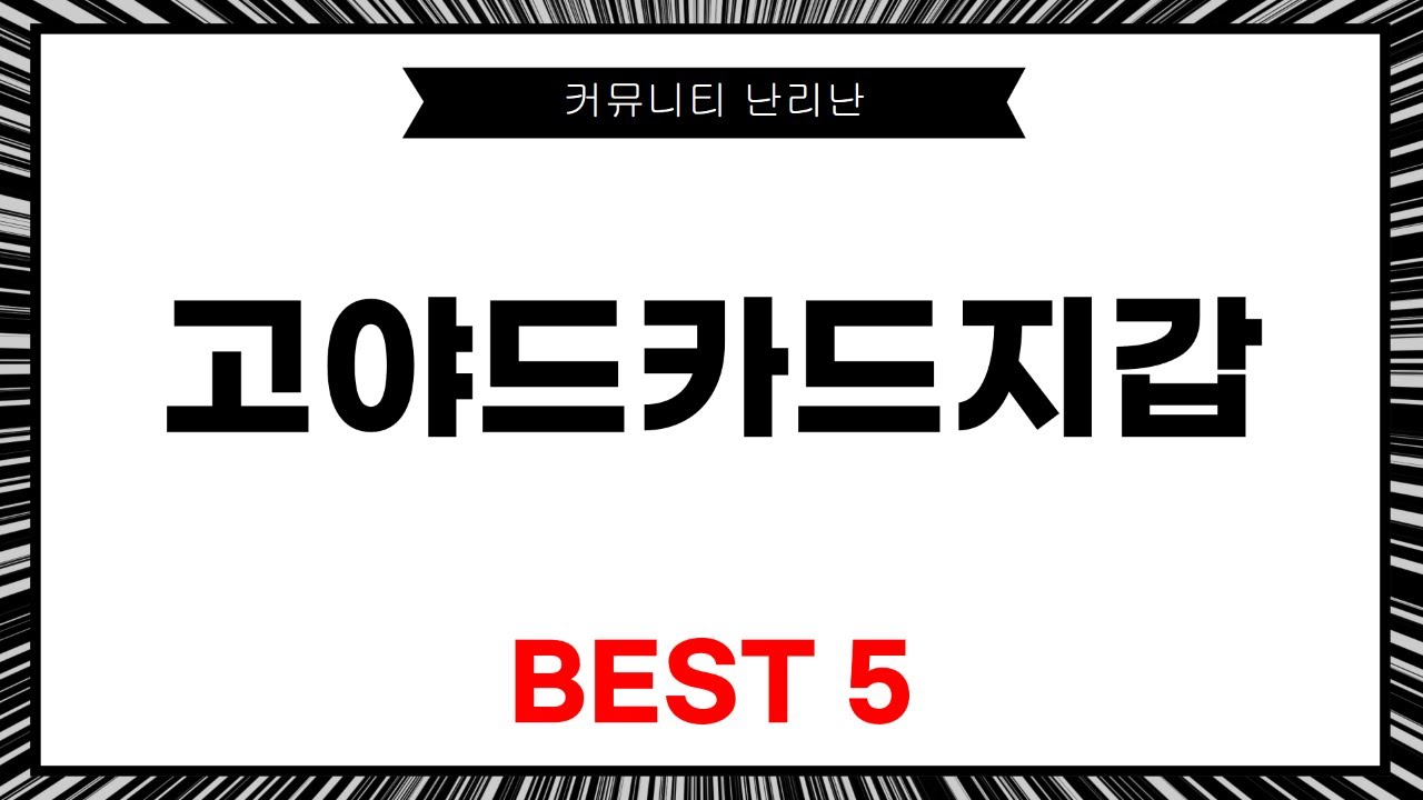 고야드 카드 지갑 리뷰 및 추천 제품 비교 Youtube