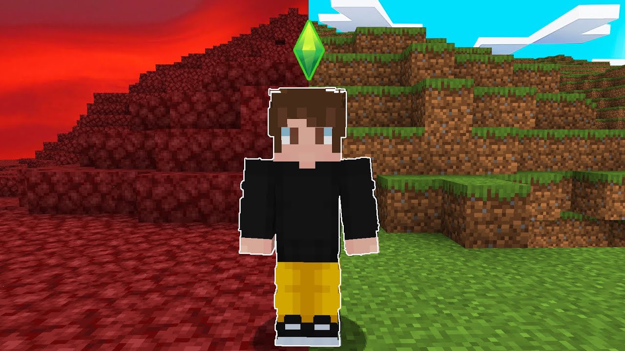 TRANSFORMEI O NETHER NO MUNDO NORMAL NO MINECRAFT!!! - YouTube