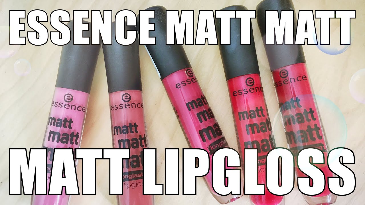Essence Matt Matt Matt lipgloss - pierwsze wrażenie, swatche - YouTube