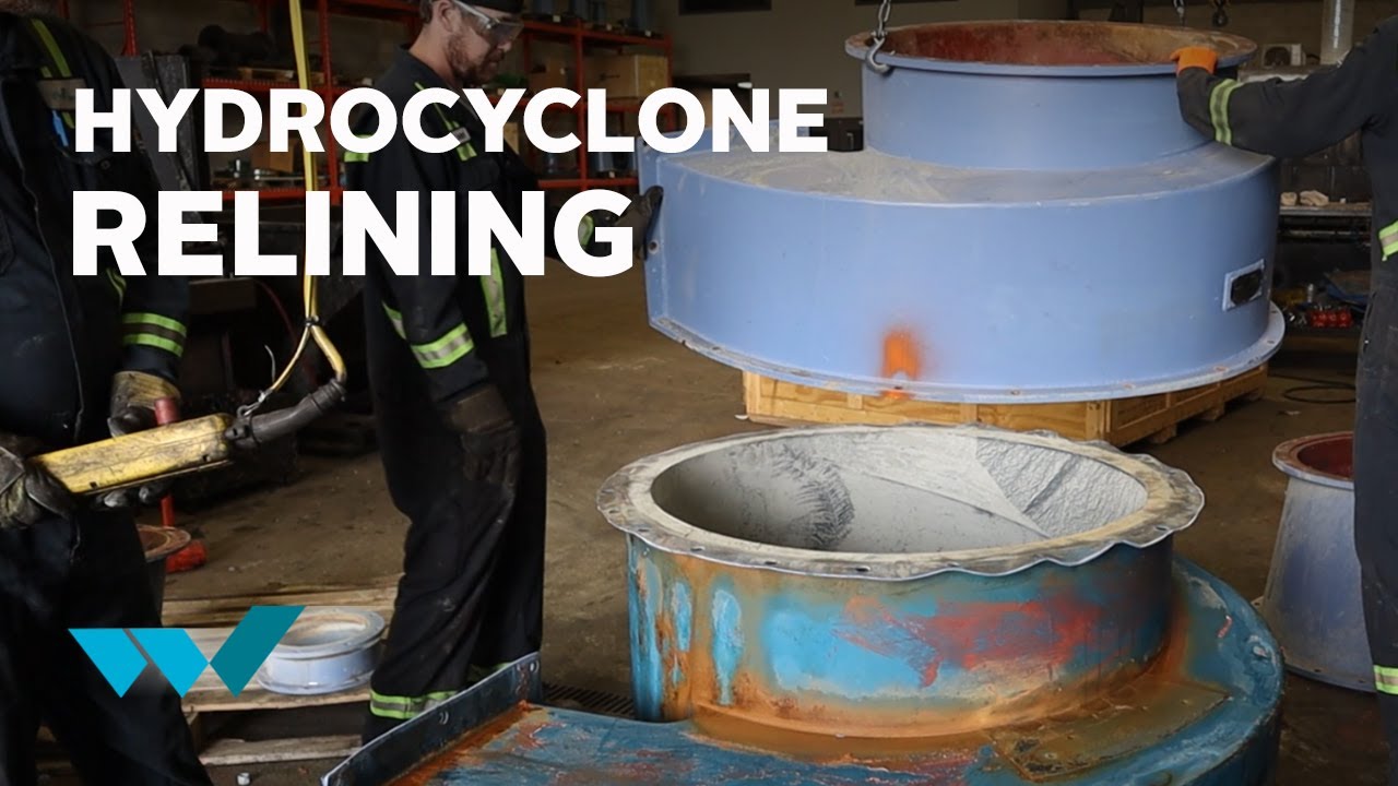 Hydrocyclone Relining - YouTube