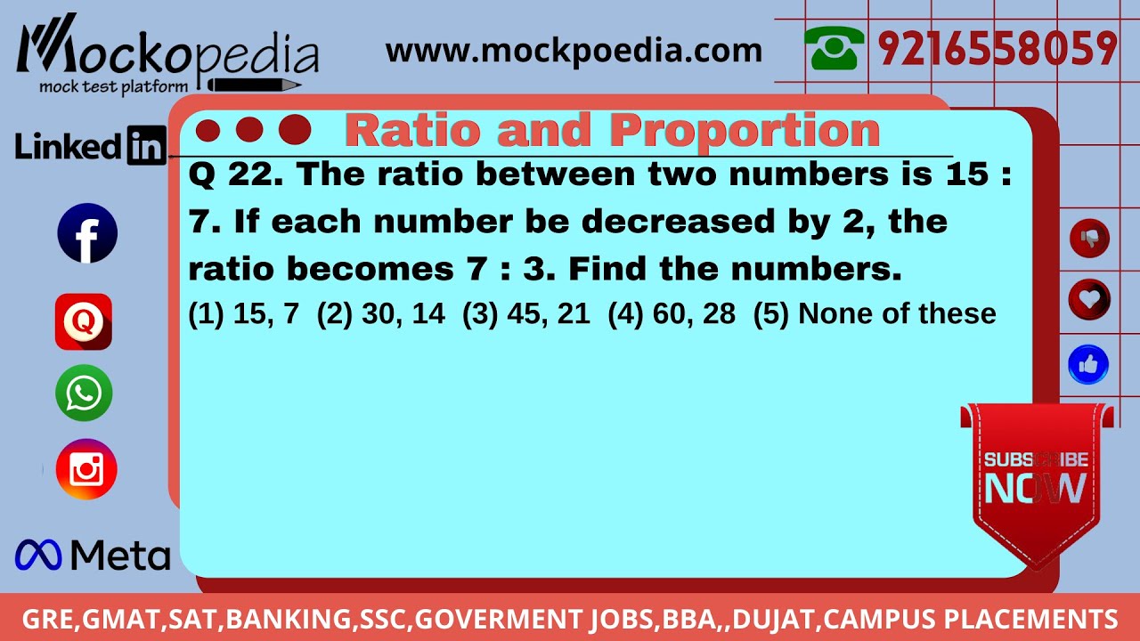 Q22 The Ratio Between Two Numbers Is 15 7 If Each Number Be q22-the-ratio-between-two-numbers-is-15-7-if-each-number-be