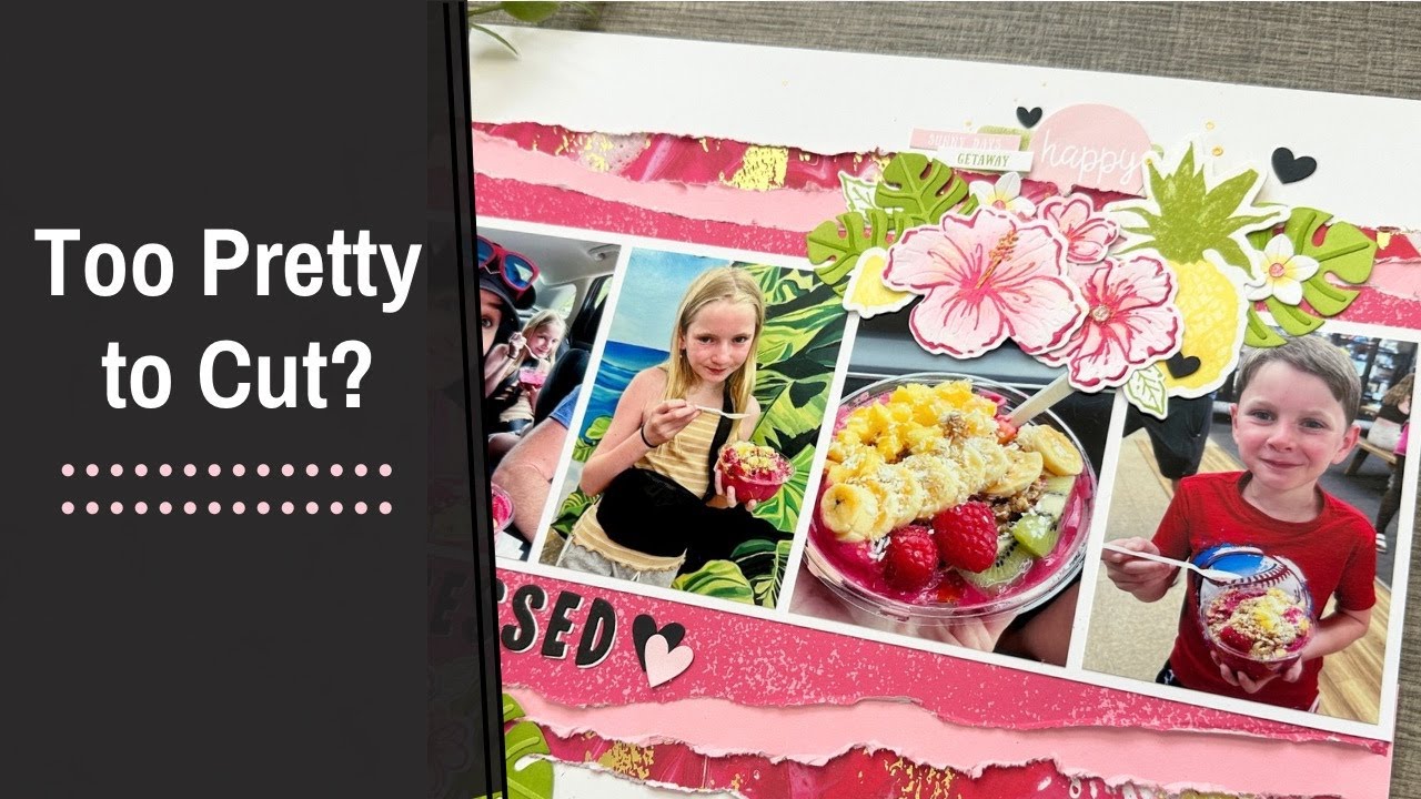 Scrapbooking Idea Using Busy Paper - YouTube