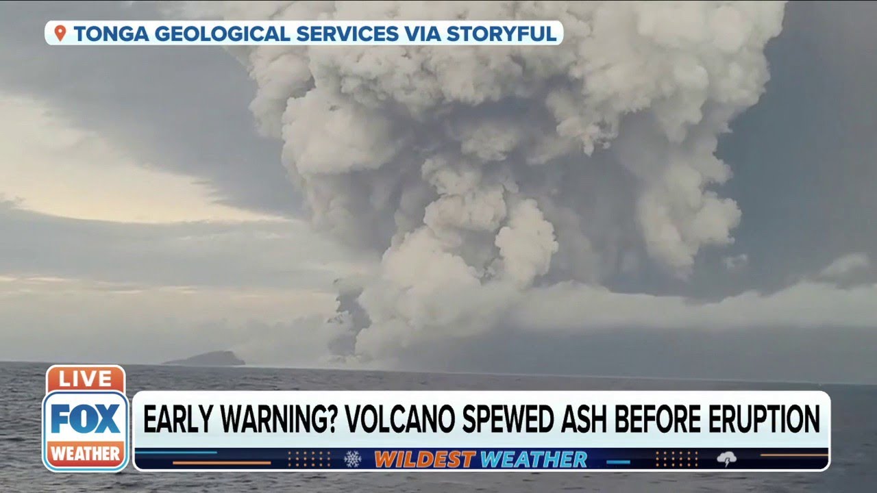 Watch: Tonga Volcano Spews Ash One Day Before Eruption - YouTube